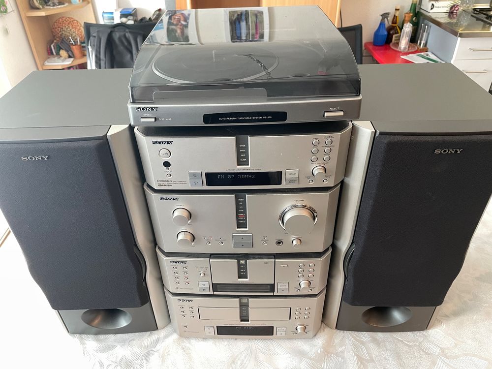 SONY HI-FI - STEREOANLAGE + Plattenspieler , Fernbedienung (Gebraucht ...
