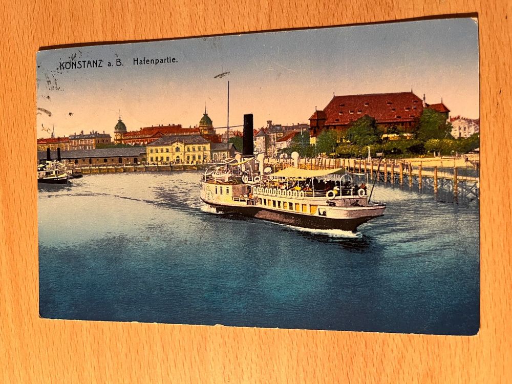 Konstanz a.B. Hafenpartie mit Dampfschiff (Gebraucht) in Hinwil für CHF ...