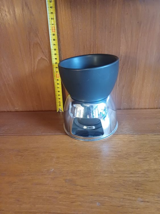 Schönes mini Fondue Caquelon Set schwarz/silber (Gebraucht) in ...