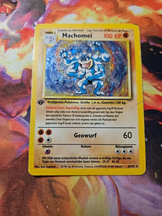 Pokemon - Machomei Base Set - 1.Edition - 14/102 - DE - HOLO (Gebraucht) in Jonen für CHF 4 ...