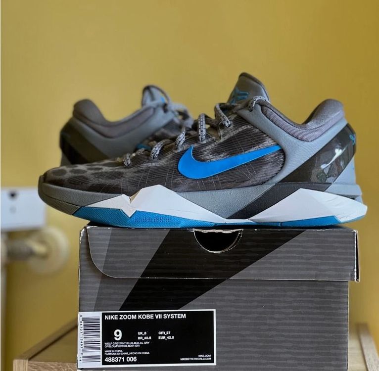 Nike Kobe Bryant 7 VII System Grey Cheetah 9 42,5 wie neu (Gebraucht ...