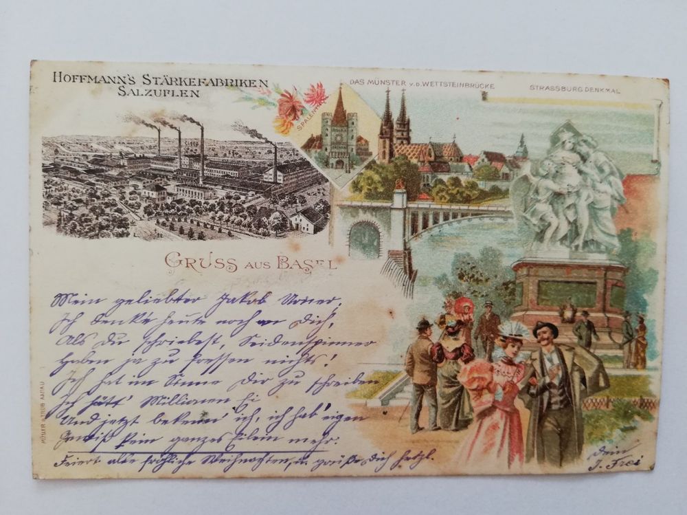 Postkarte Gruss aus Basel 1898 | Kaufen auf Ricardo