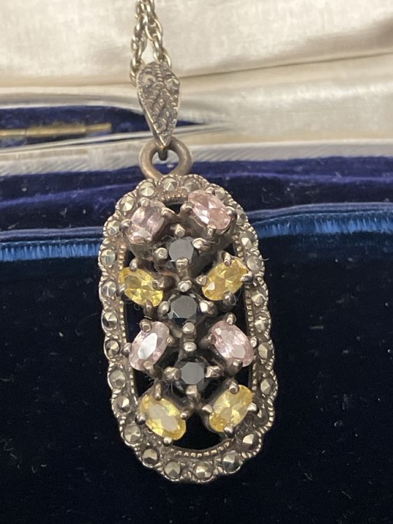 Silberanhänger mit Markasiten und Steinen, Vintage (Gebraucht) in Muralto für CHF 32 – mit ...