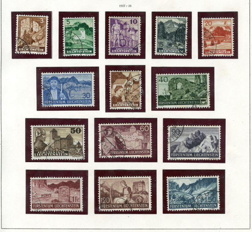 FL - 2 SERIEN 122 - 139 GEST. KOMPLETT - TOP - FR. 117.- (D'occasion) à ...