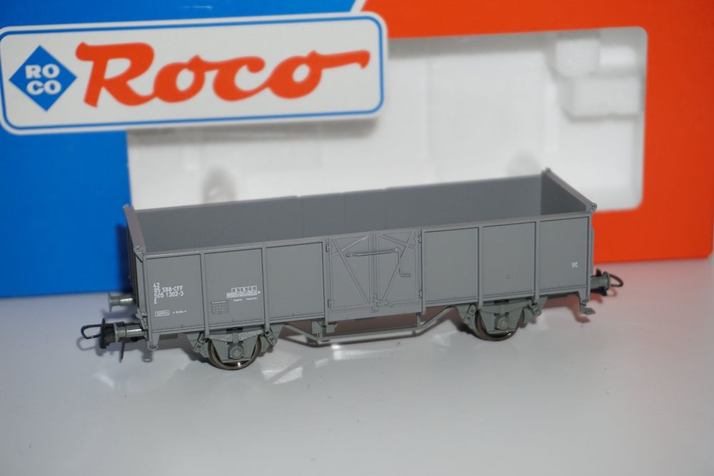 Roco - SBB offener Güterwagen grau H0/DC | Kaufen auf Ricardo
