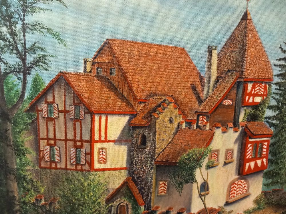 SCHLOSS THORENBERG LITTAU LU - Oel auf Leinwand signiert | Kaufen auf ...