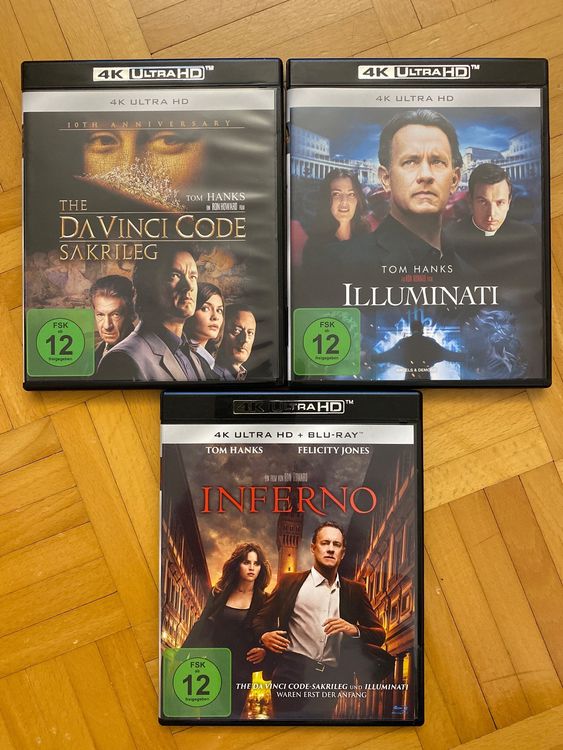 The Da Vinci Code Sakrileg + Illuminati + Inferno 4K (Gebraucht) in Aadorf für CHF 25.9 – mit ...