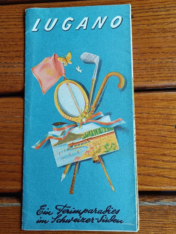 Alter Litho Prospekt / Lugano ca. 1950 (Gebraucht) in Brugg AG für CHF 15 – mit Lieferung auf ...