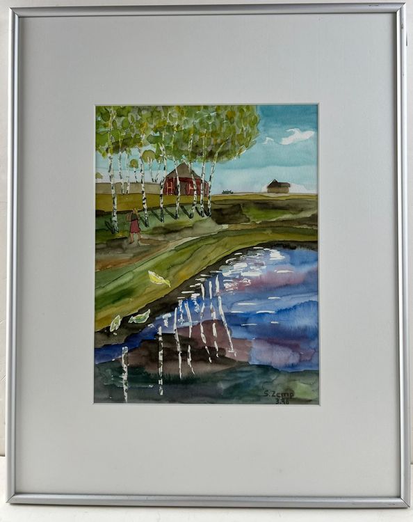 Landschaft Aquarell Signiert | Kaufen auf Ricardo