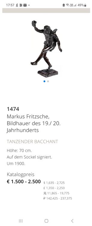 BRONCE FIGUR VON M.FRITZSCHE | Kaufen auf Ricardo