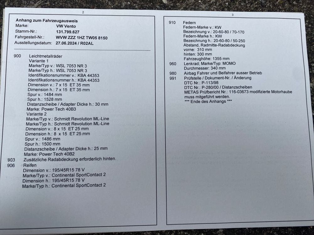 VW Vento (1996) Sheriff-Optik | Kaufen auf Ricardo