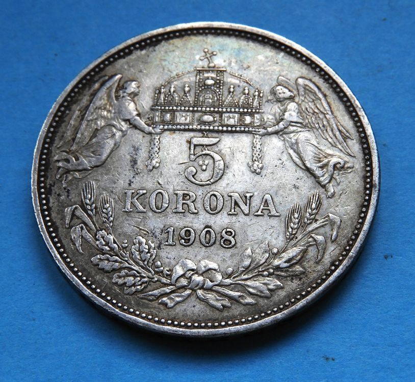 Haus Habsburg Ungarn 5 Korona Franz Joseph 1908 KB (Gebraucht) in Liesberg Dorf für CHF 28 – mit ...