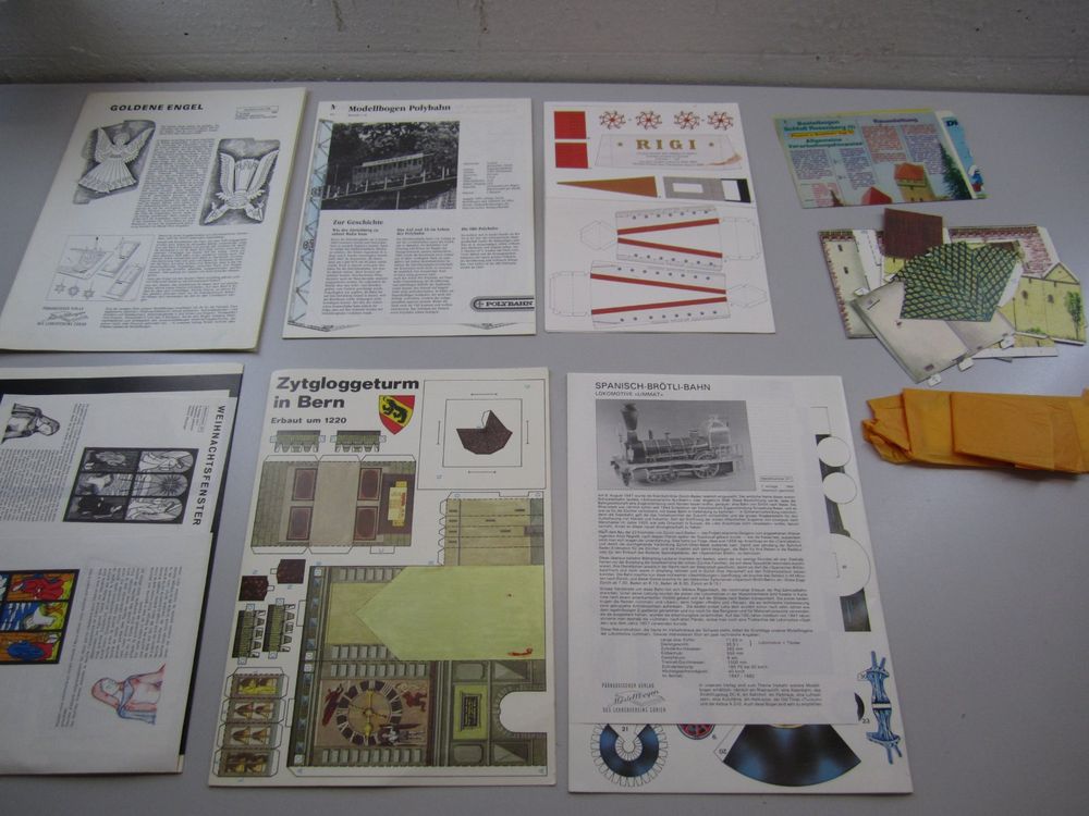 7 Bastelbögen 70 / 80er Jahre | Kaufen auf Ricardo