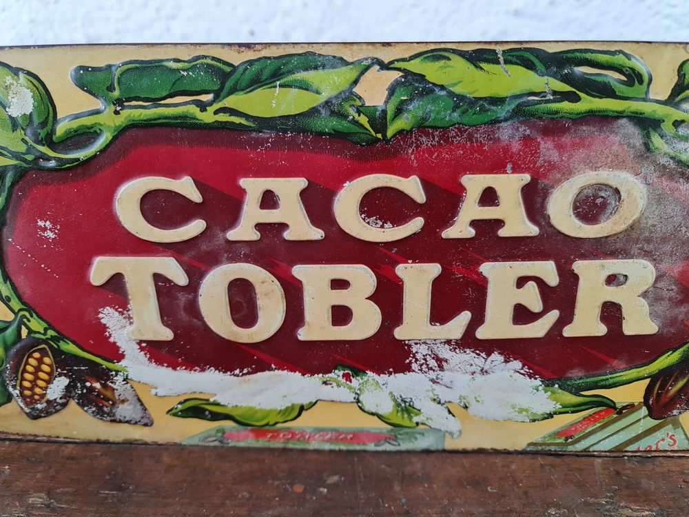 Antikes Chocolat Cacao Tobler Blechschild Reklameschild | Kaufen auf ...