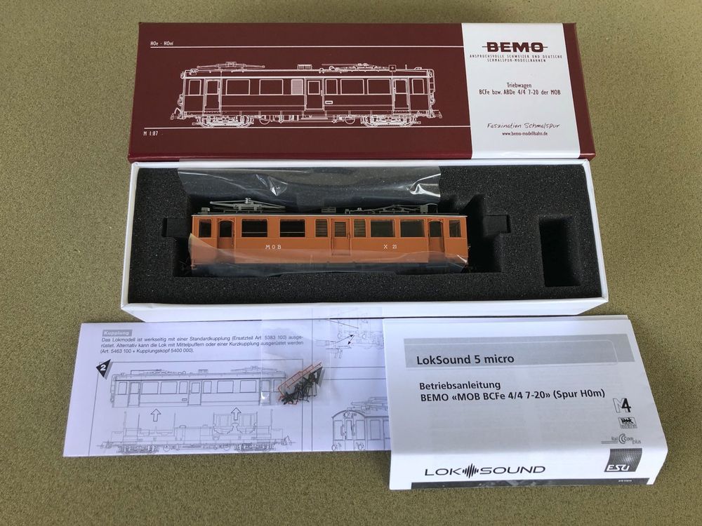 BEMO 1383 391 X 4/4 nr. 21 MOB triebwagen HOm Sound | Kaufen auf Ricardo