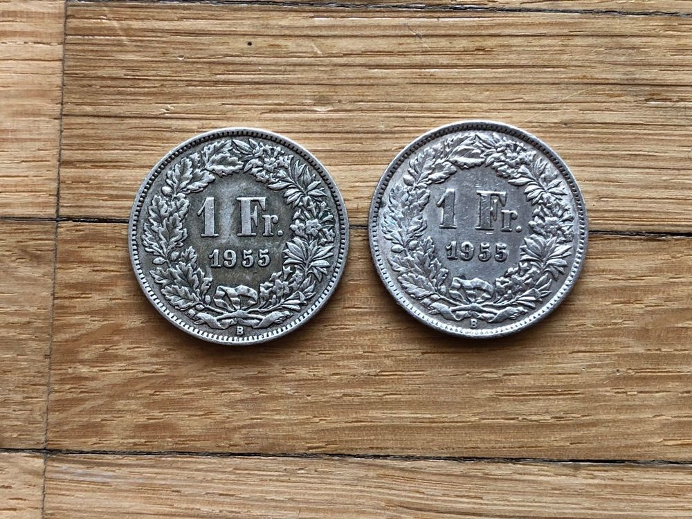 Schweiz - 2 x 1 Franken 1955 | Kaufen auf Ricardo