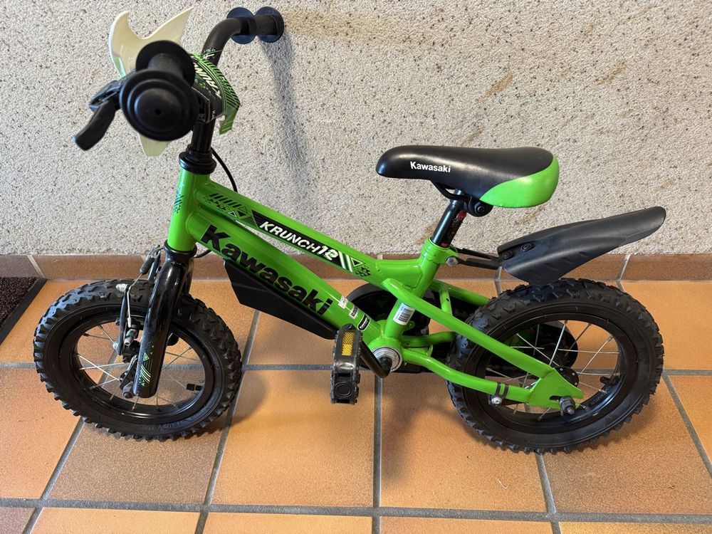 Kawasaki Kinder Velo 12 Zoll, Grün, mit Stützräder! Top (Neu (gemäss ...