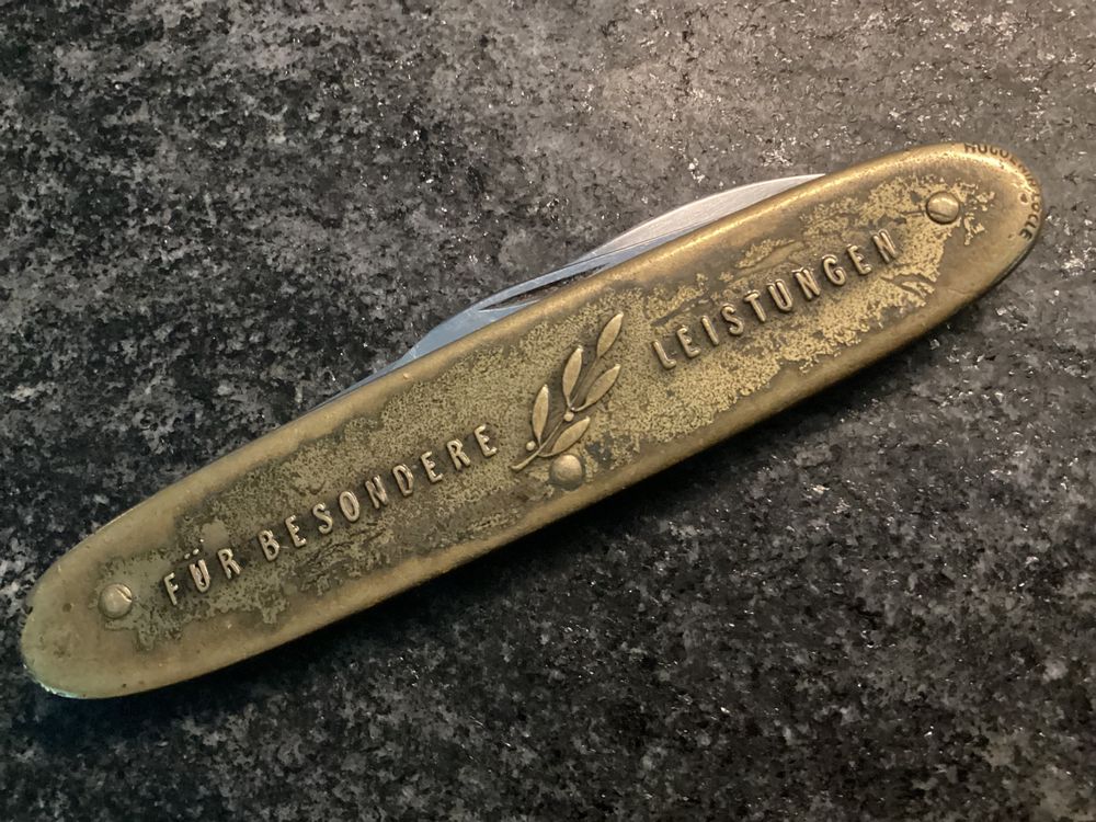 Altes CH-Sackmesser "VORUNTERRICHT ZÜRICH“ Huguenin (Gebraucht) in ...