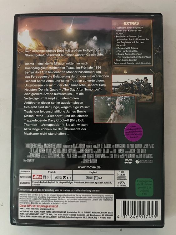 Alamo - der Traum, das Schicksal, die Legende (2004) DVD 📀 (Neu (gemäss Beschreibung)) in Sierre ...