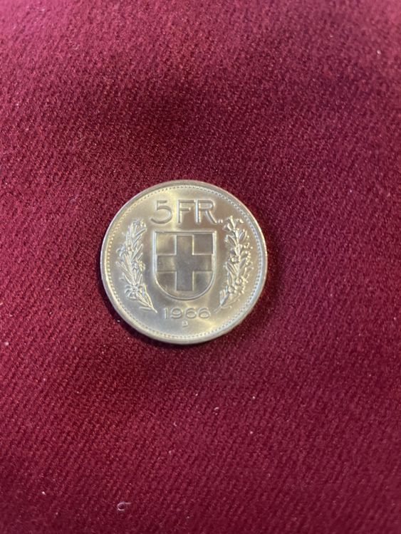 5 Fr. 1966 Silber-Münze Schweiz Swiss🇨🇭 (Gebraucht) in Wattwil für CHF 11 – mit Lieferung auf ...