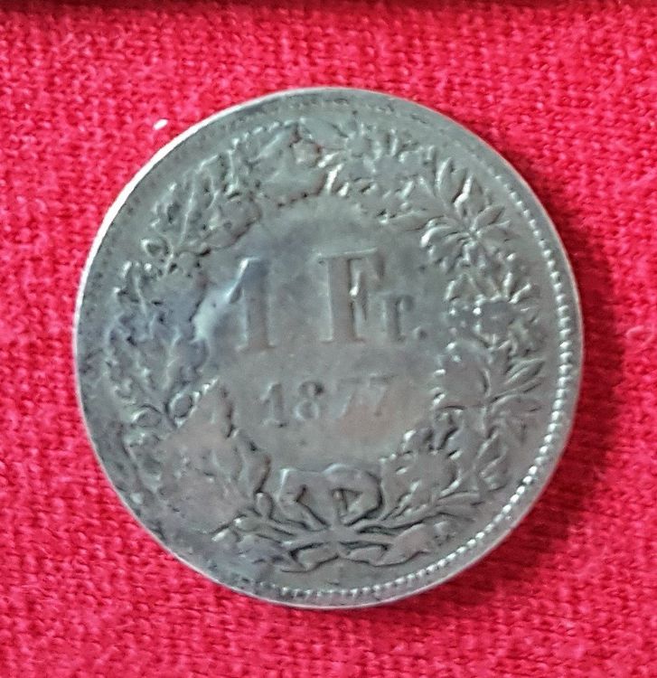 1 Franken 1877 seltene und uralte Silbermünze ab nur 1 Fr !! (Gebraucht) in Camignolo für CHF 3. ...