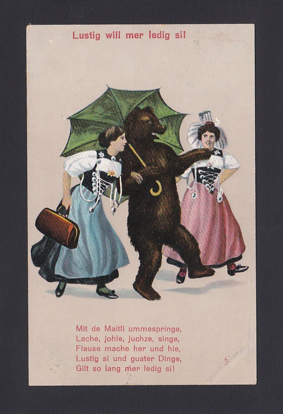 BÄRENKARTE "Lustig will mer ledig si" 1913 (Gebraucht) in Wikon für CHF 7 – mit Lieferung auf ...