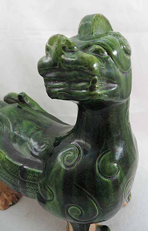 grosser Terracotta Tempellöwe glasiert, China Skulptur | Kaufen auf Ricardo