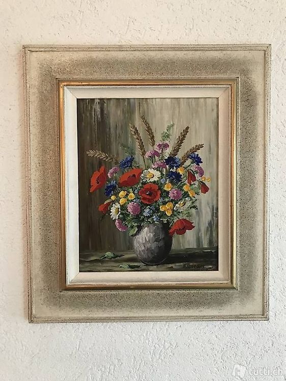 Oelgemälde Blumen von F. Grieder (1832-1905) (Gebraucht) in Klingnau ...