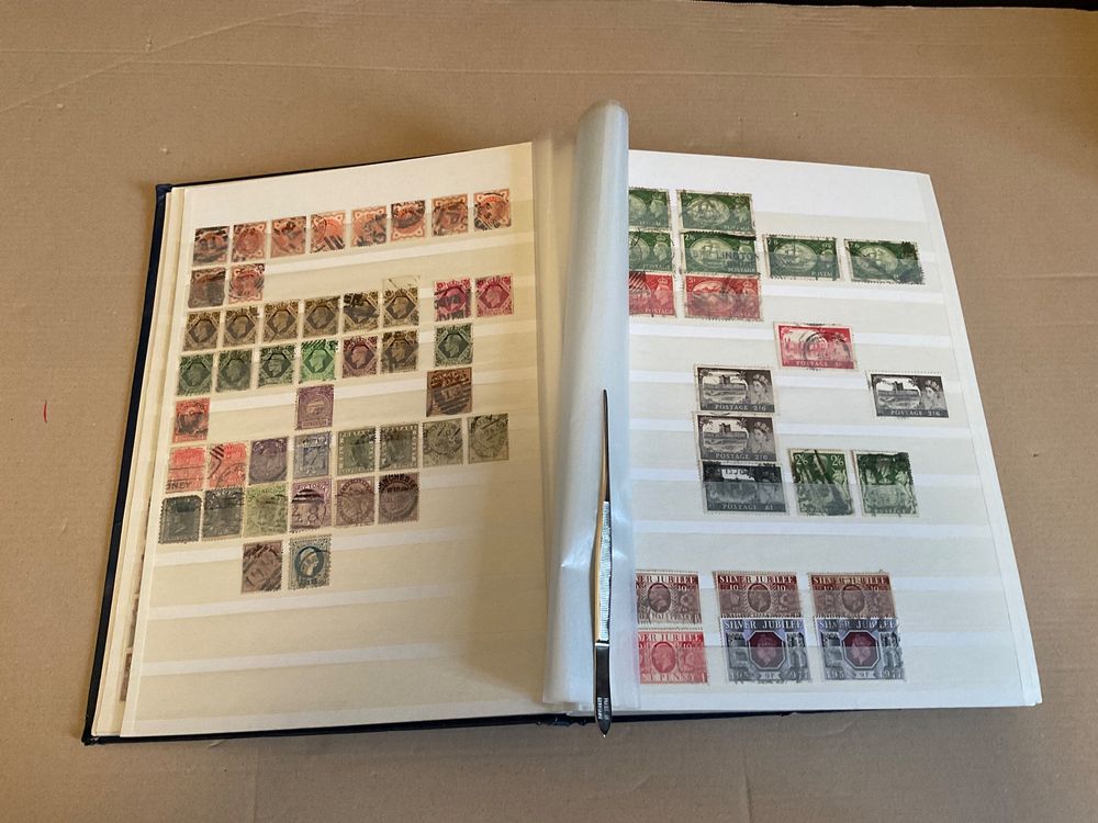 Lageralbum Great Britain mit sehr alten Briefmarken + Kuba (Gebraucht ...