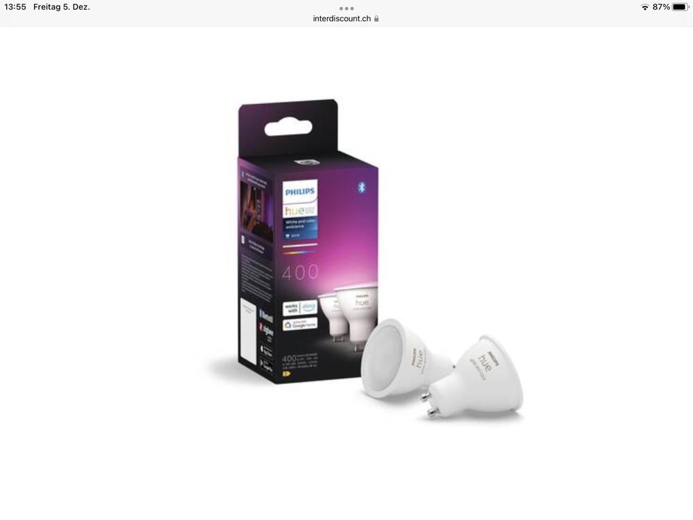 Philips Hue White & Color Ambiance GU10 - 2er Pack! (Gebraucht) in ...