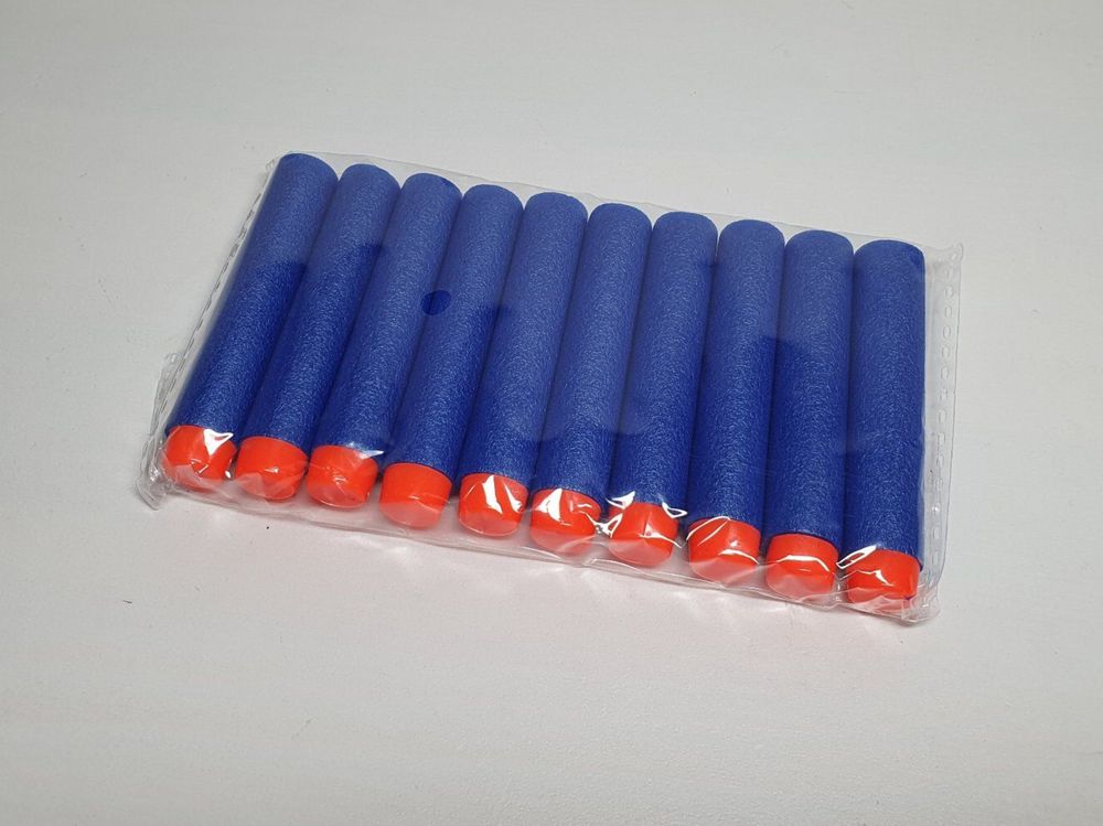 Nerf Pfeile Darts Munition 10 Stk. Blau 70mm (Neu und originalverpackt ...