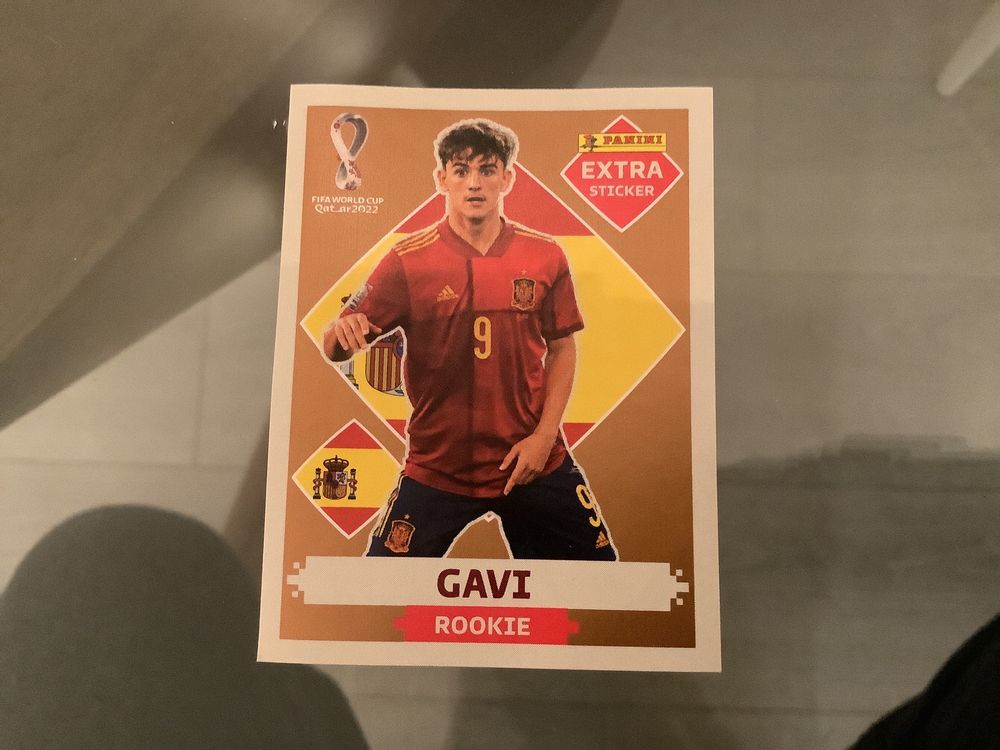 PANINI LEGEND EXTRA STICKER WM 2022 QATAR, Gavi, Gold (Neuf (Voir ...