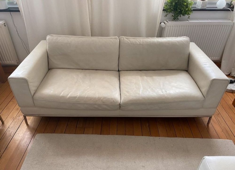 Arild Ikea Leder Sofa weiss 2,5 Sitzer | Kaufen auf Ricardo