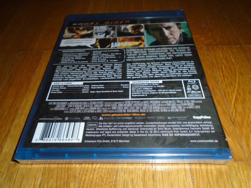 Ghost Rider: Spirit of Vengeance - BLU-RAY - UNCUT (Neu und originalverpackt) in Basel für CHF 5 ...