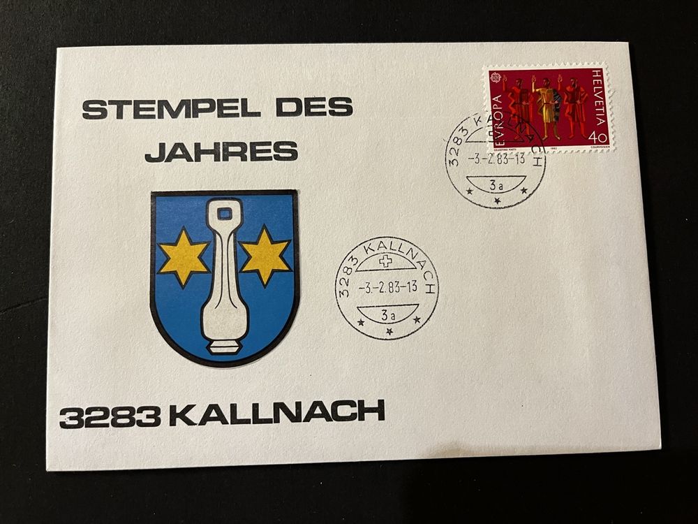 3.2.83 Stempel des Jahres 3283 Kallnach mit Europamarke (Gebraucht) in ...