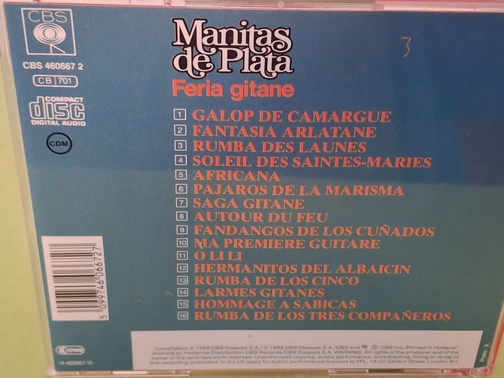CD Manitas de Plata: Feria gitane ( Flamenco) (Gebraucht) in Aarberg für CHF 3.6 – mit Lieferung ...