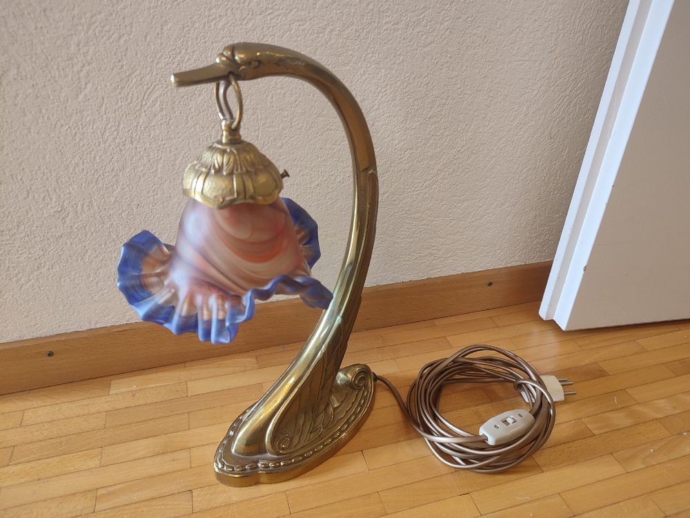 Lampe de table Art nouveau en laiton signé Vianne (D'occasion) à Bougy ...