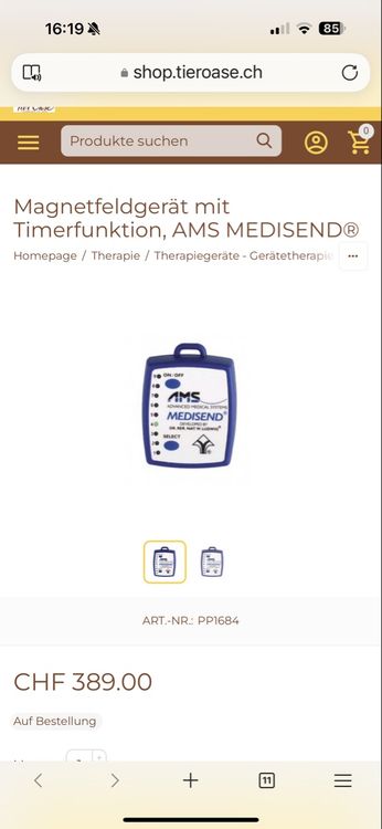 Kleiner Ludwig, Magnetfeldgerät, AMS MEDISEND® (Neu (gemäss Beschreibung)) in Winterthur für CHF ...