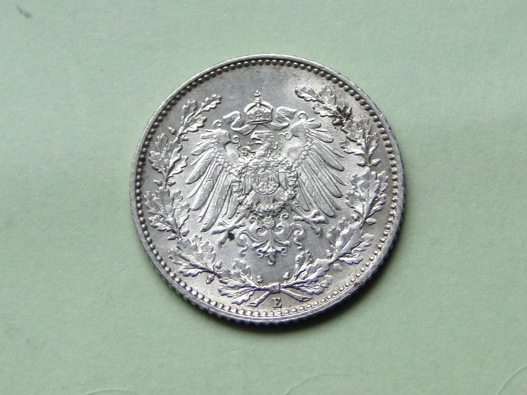 Deutsches Reich - 1/2 Mark Silber 1916 E (Gebraucht) in Killwangen für ...