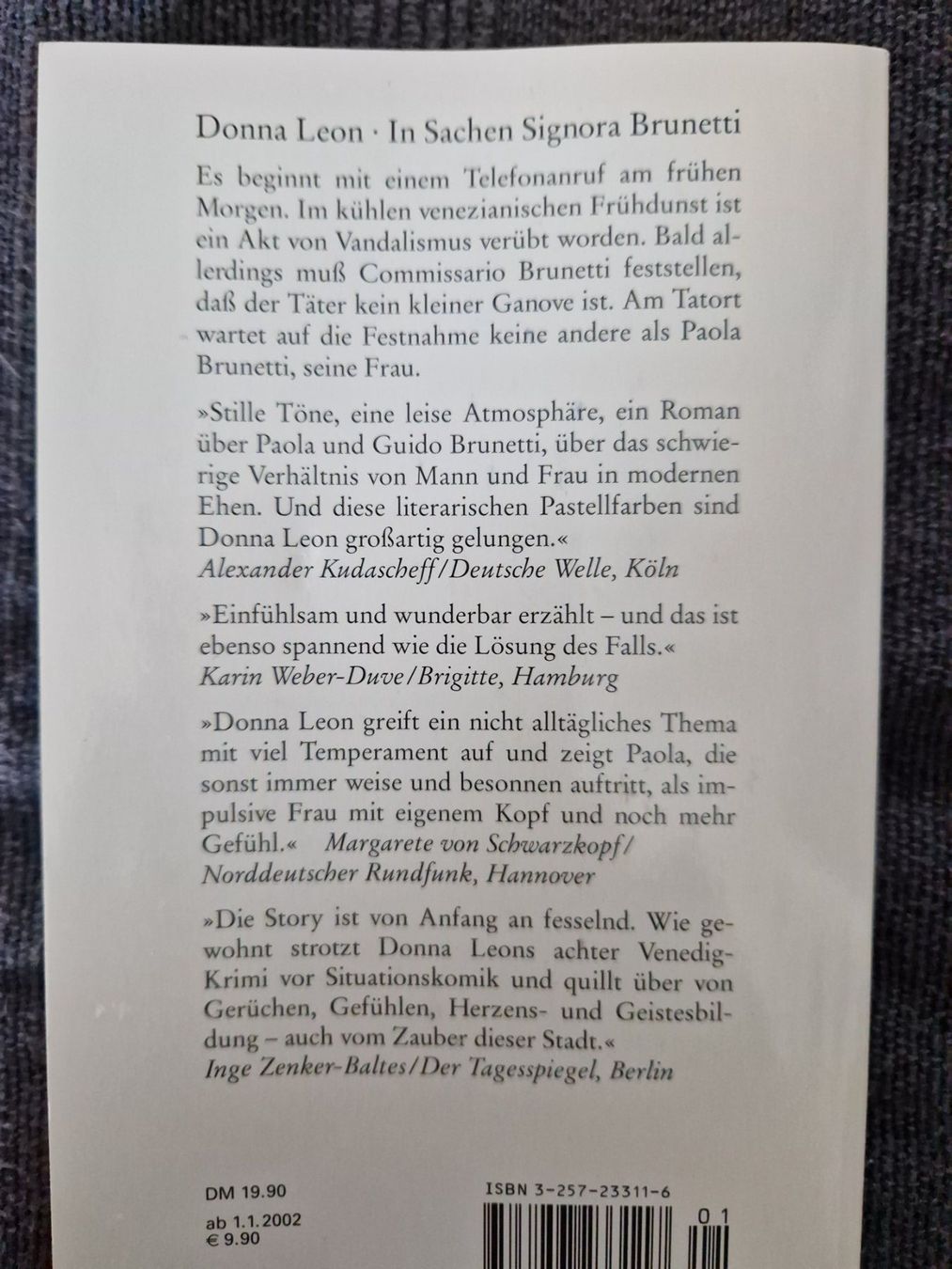 Donna Leon In Sachen Signora Brunetti Fall 8 Venedig (Gebraucht) in ...