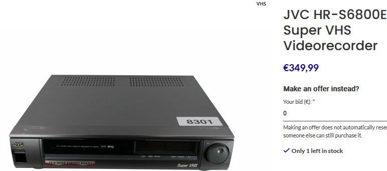 Videorecorder magnétoscope Super VHS JVC HR-S6800E | Kaufen auf Ricardo