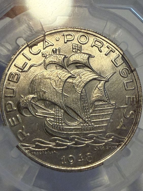 Portugal 10 Escudos Coin, 1948, Republic, MS 62! (Neu (gemäss ...