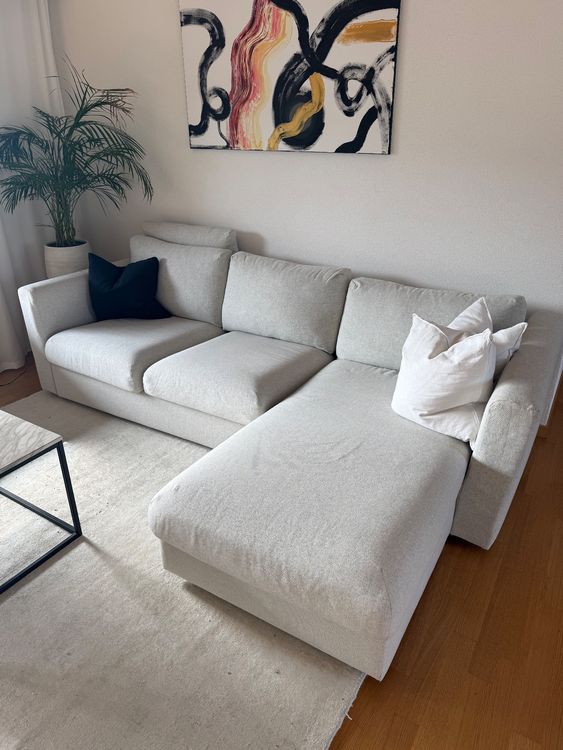 IKEA VIMLE 3er-Sofa mit Récamiere & Nackenkissen Gunnared (Gebraucht) in St Gallen für CHF 400 ...