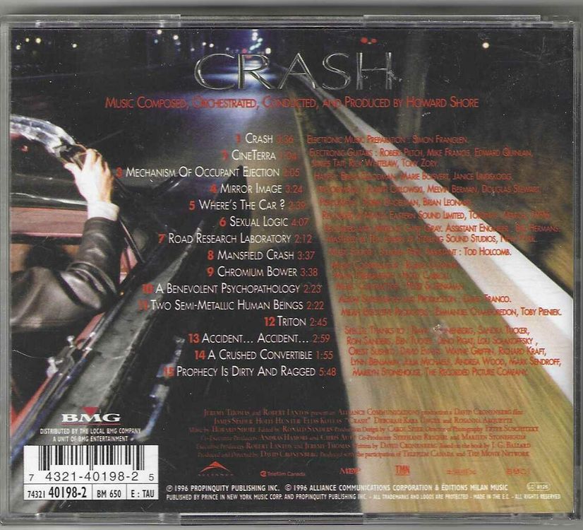 Howard Shore - Crash - David Cronenberg (Gebraucht) in Genève für CHF 5 ...