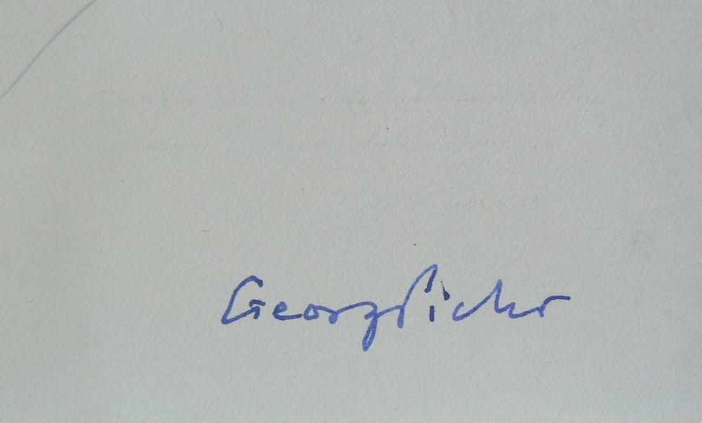 Georg Picht (1913-1982) Philosoph - Autogramm (Gebraucht) in Dietikon ...