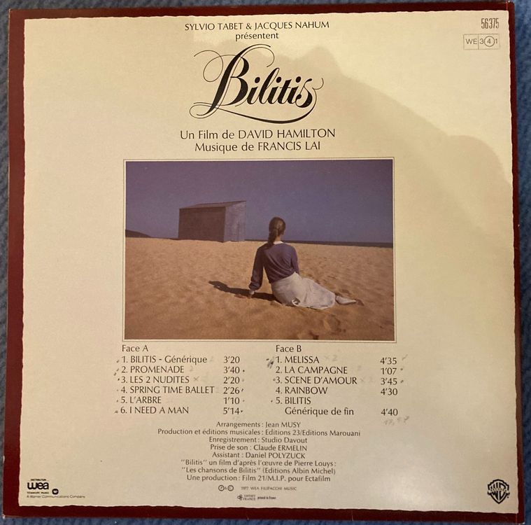 Bilitis : Bande Originale du Film « Bilitis » 1977 (LP) | Kaufen auf ...