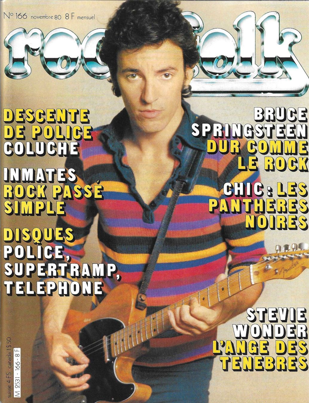 rock & folk (F) No 166 / novembre 1980 - Bruce Springsteen (Gebraucht ...