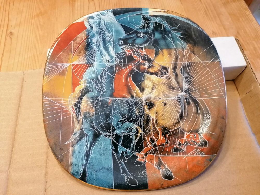 1 Teller Drei spielende Pferde Hans Erni | Kaufen auf Ricardo