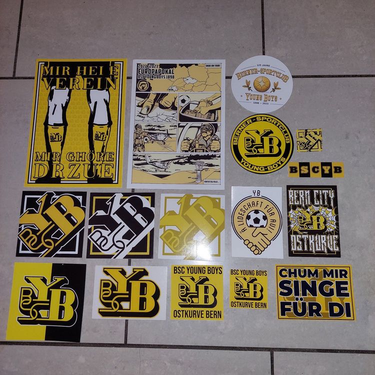 16 X BSC YOUNG BOYS FAN STICKER! (Gebraucht) in für CHF 11 – nur ...