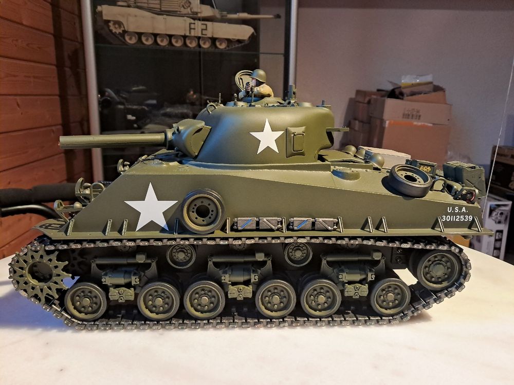 Tamiya RC Panzer M4 Sherman ITEM 56014, Full -Option | Kaufen auf Ricardo